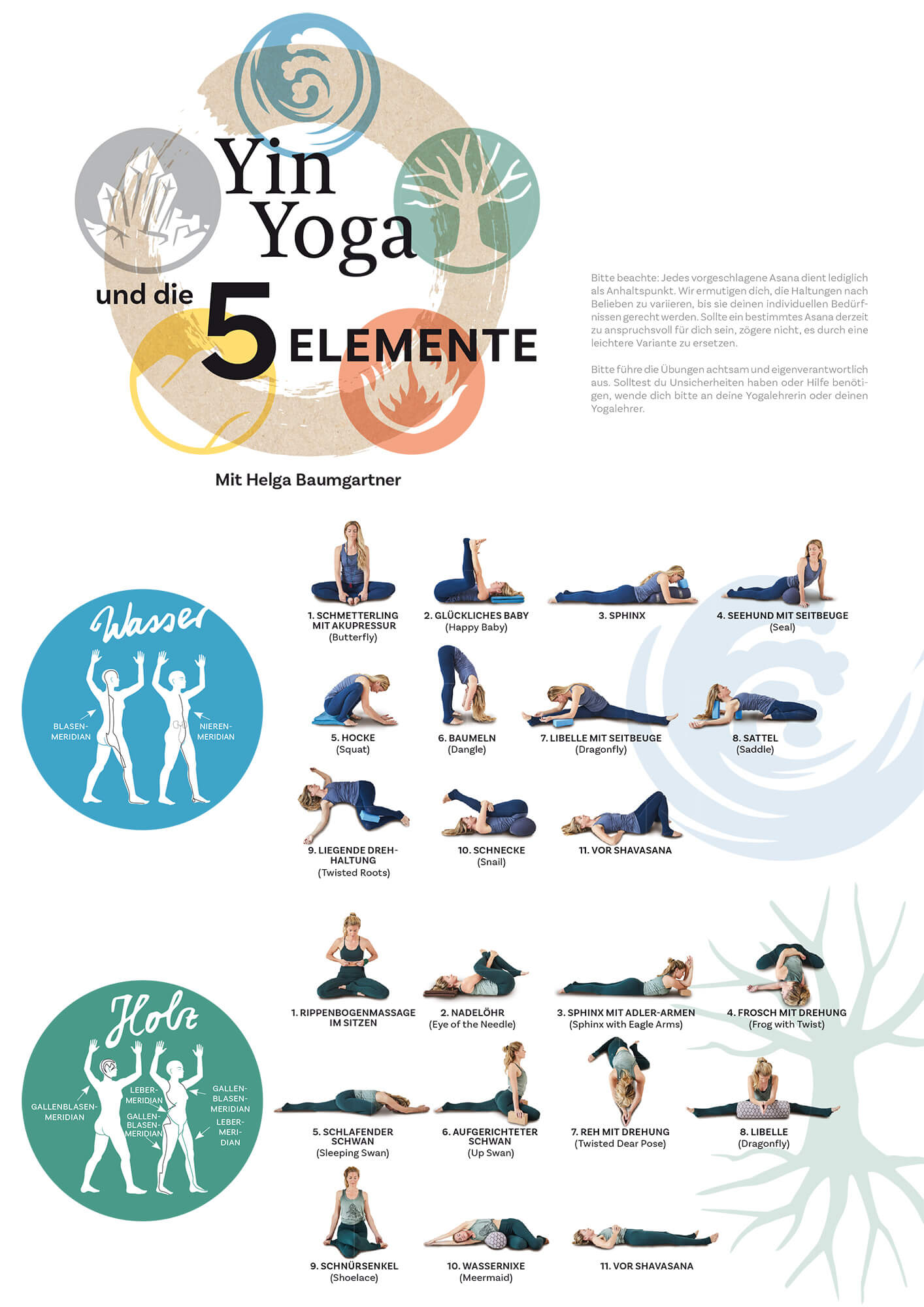 Yin Yoga mit Helga Baumgartner Poster A4 | YOGISHOP