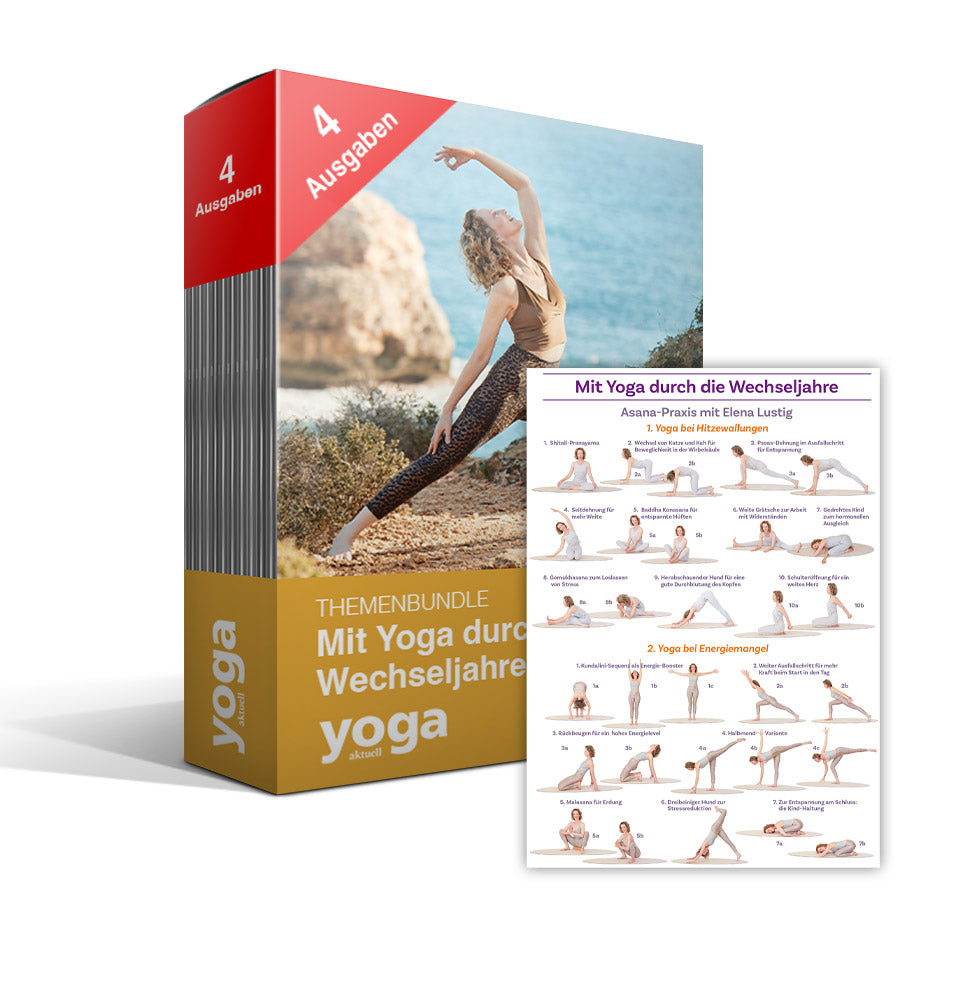 Avec le yoga à travers la ménopause – Pack de 4 + Affiche A4 | YOGISHOP