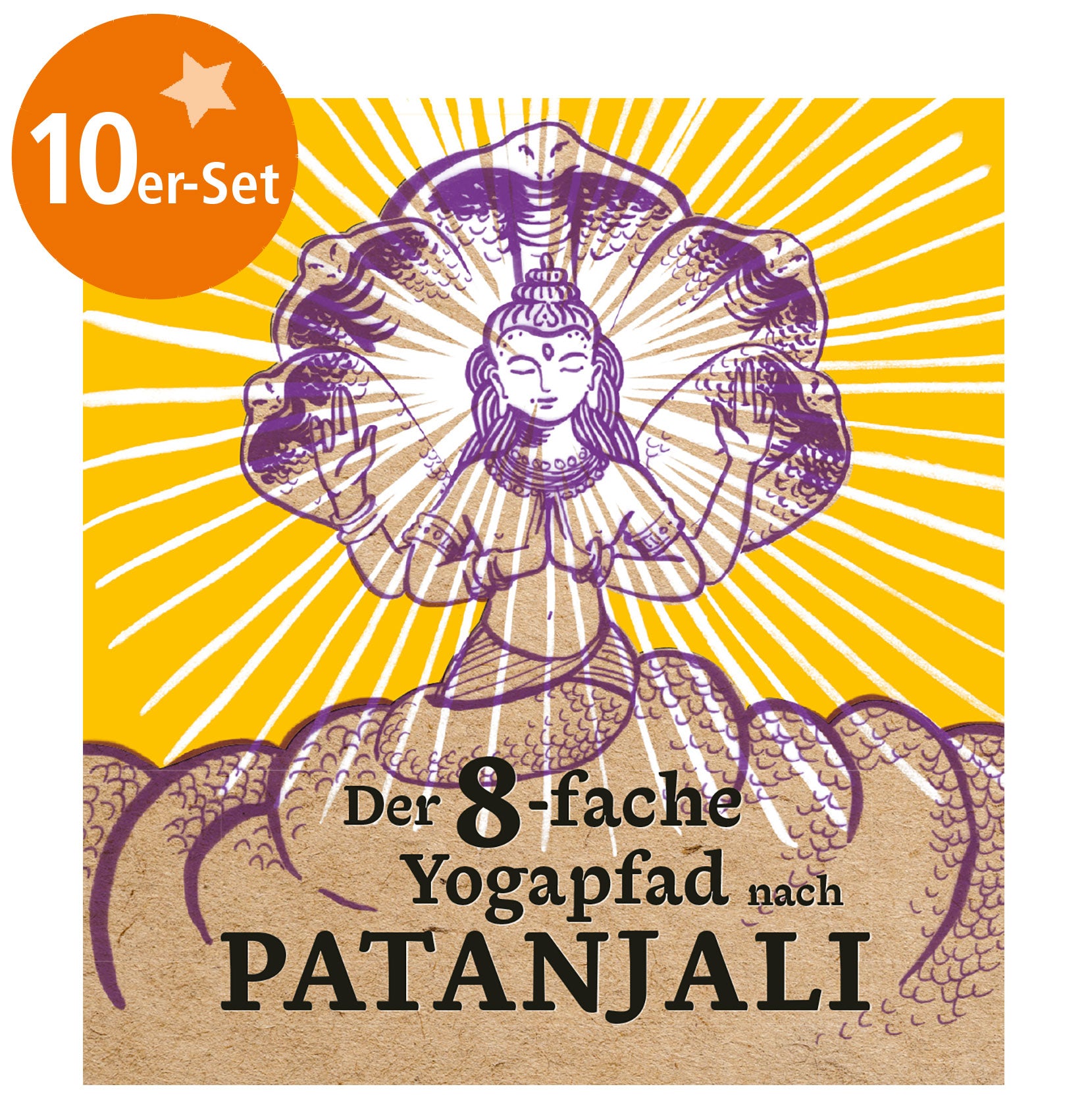 set of 10 Mini Booklet "The 8-fold Path of Yoga according to Patanjali | YOGISHOP