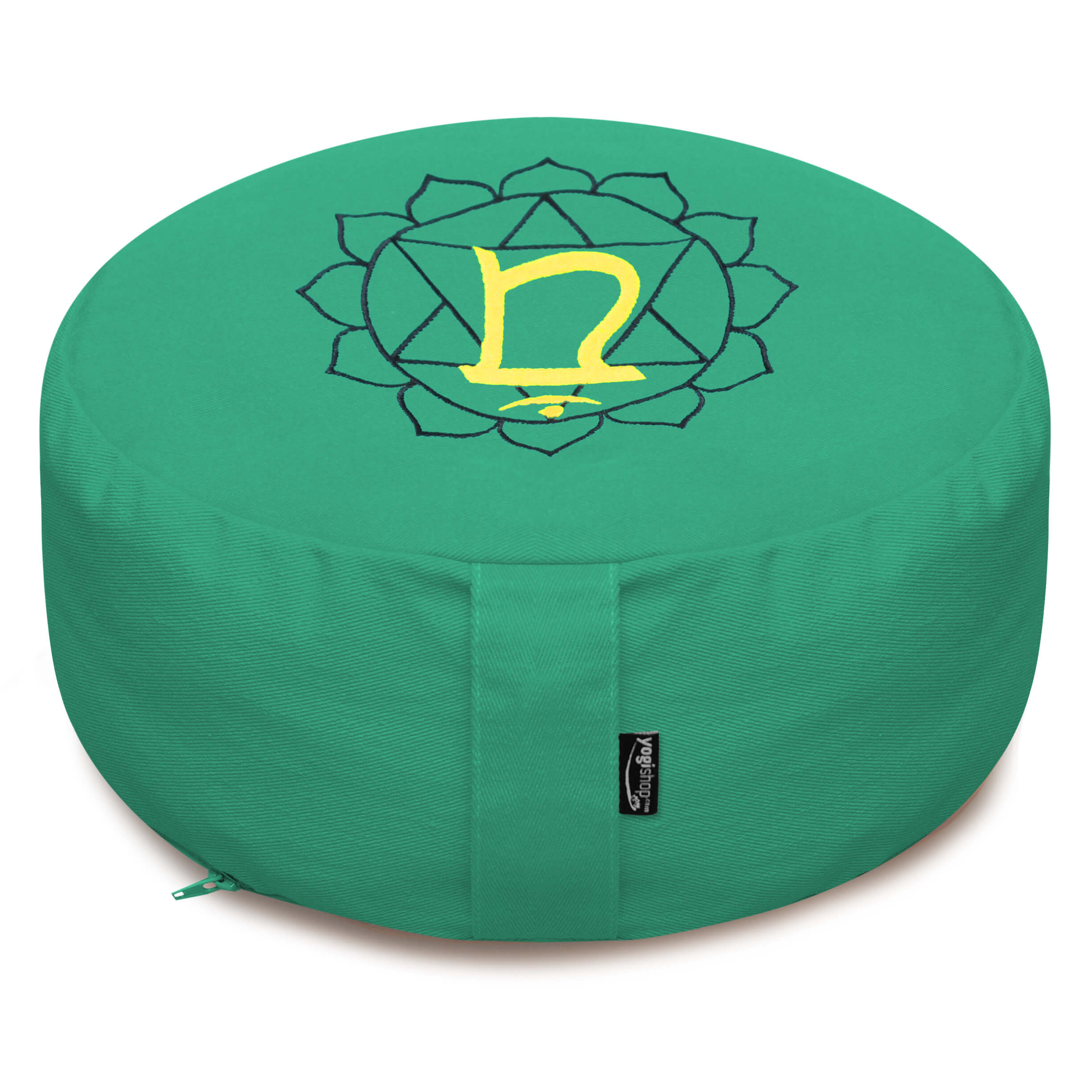 Meditation cushion - round - Chakras - organic cotton - ø 36cm x 15cm ...