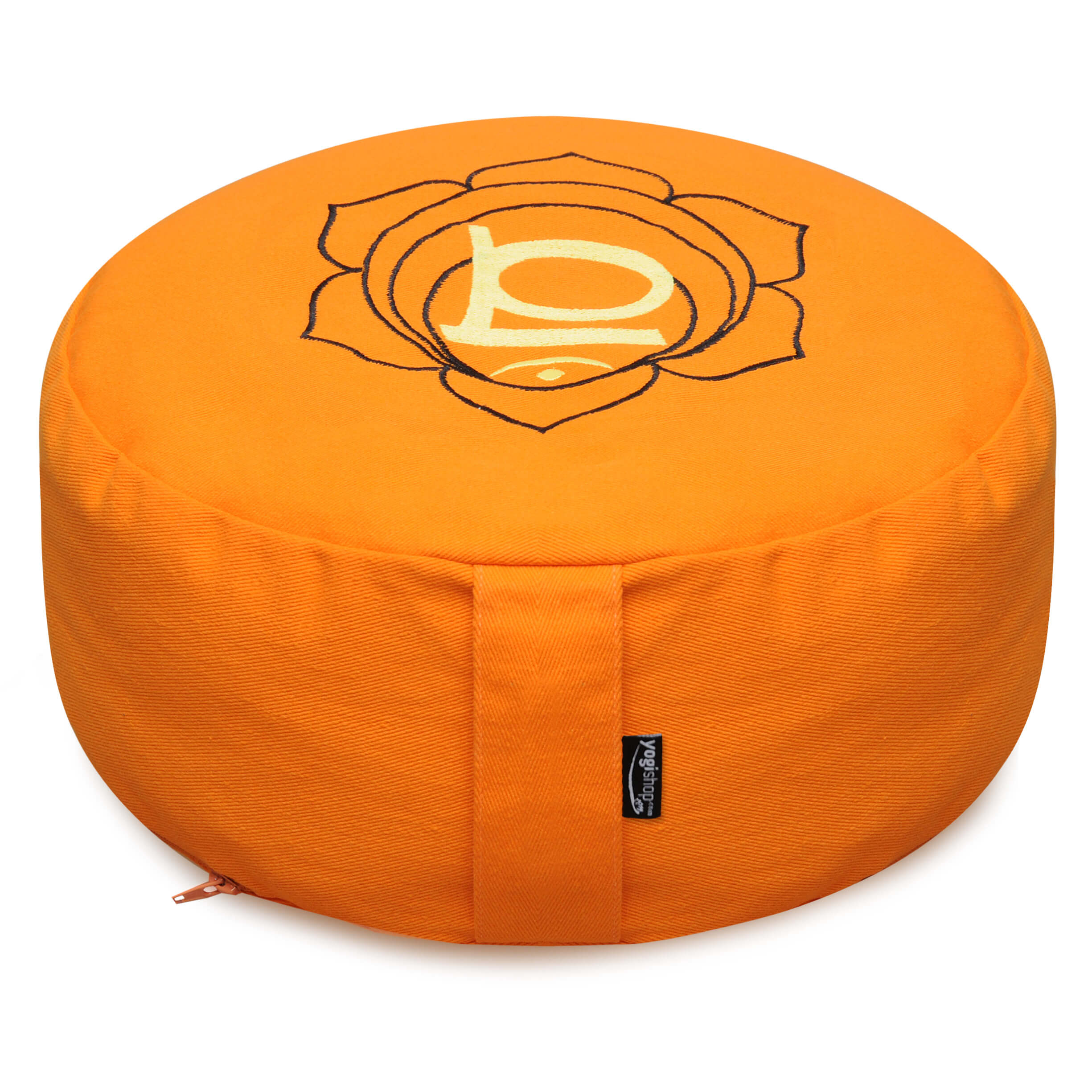 Meditation cushion - round - Chakras - organic cotton - ø 36cm x 15cm ...