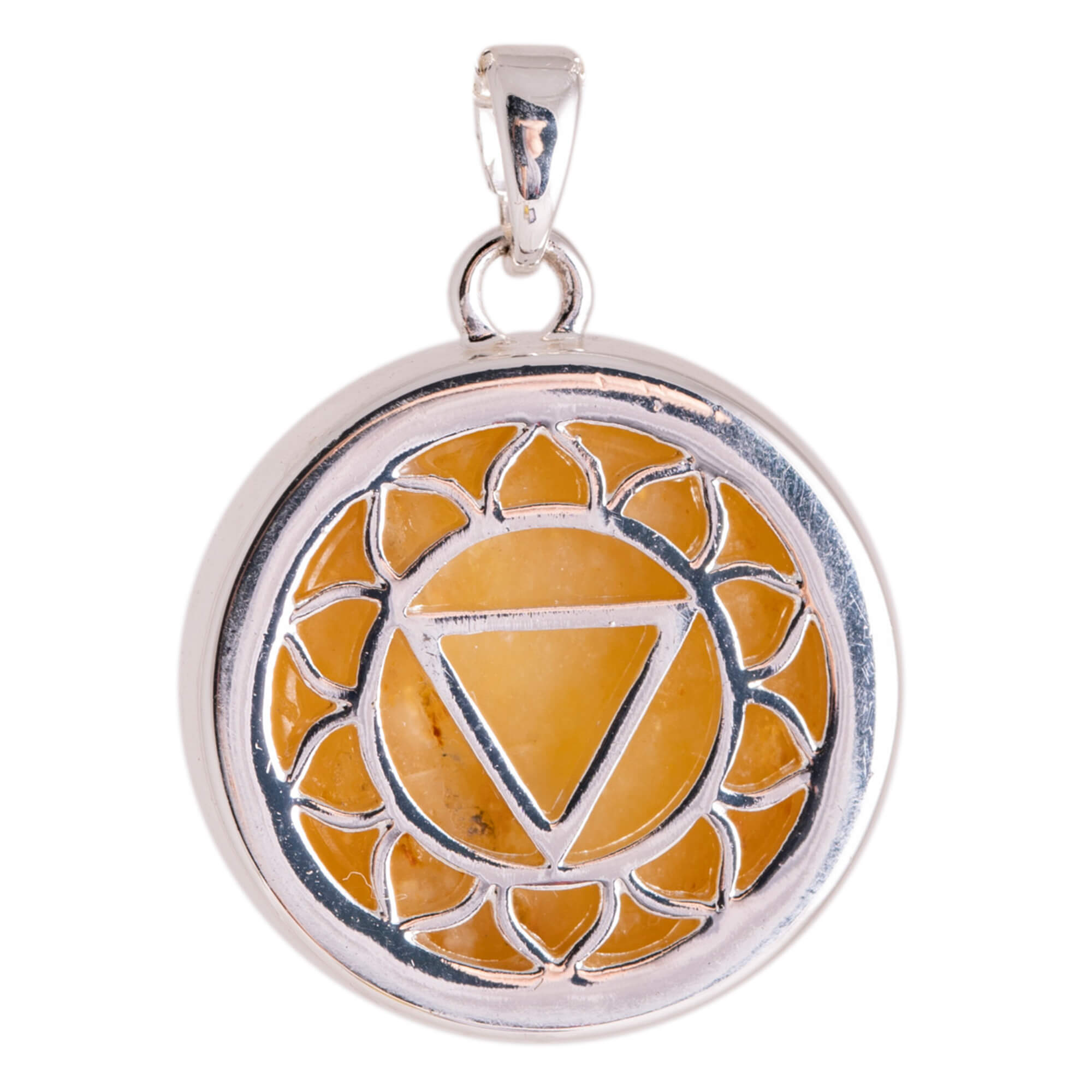 Solar Plexus Chakra Pendant with Citrine and Chain | YOGISHOP