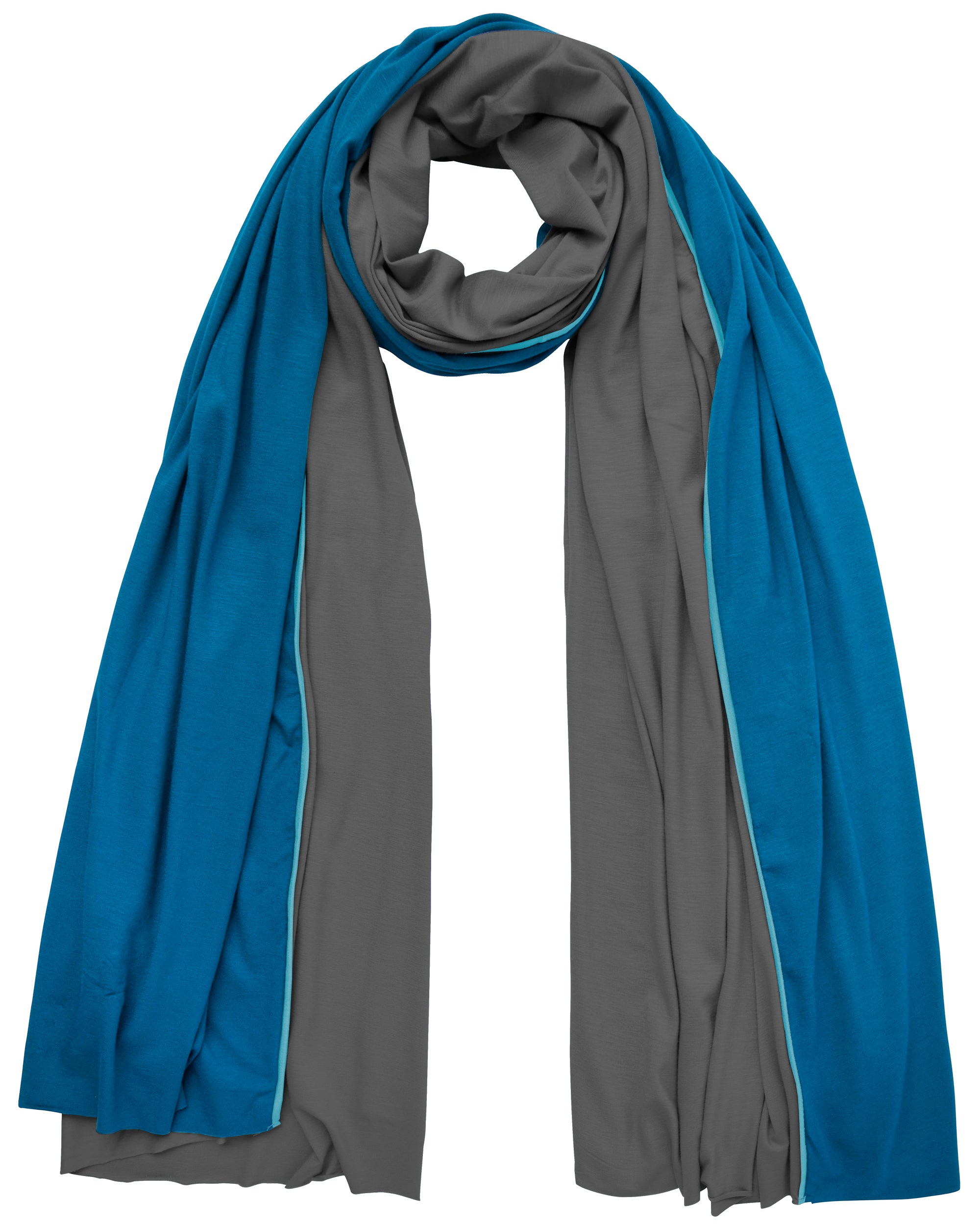 Scarf - aqua/deep grey | YOGISHOP
