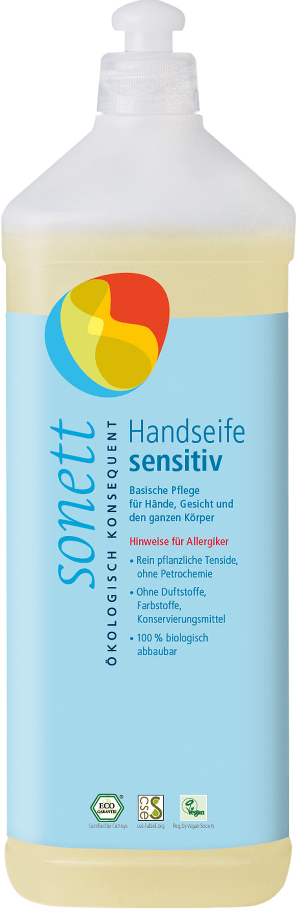 Handseife sensitiv, Nachfüllflasche, 1 l | YOGISHOP