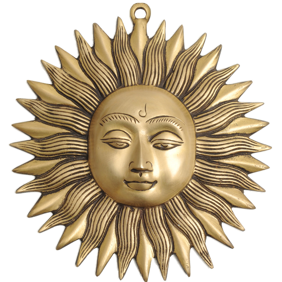 Wall symbol "Sun", brass | YOGISHOP