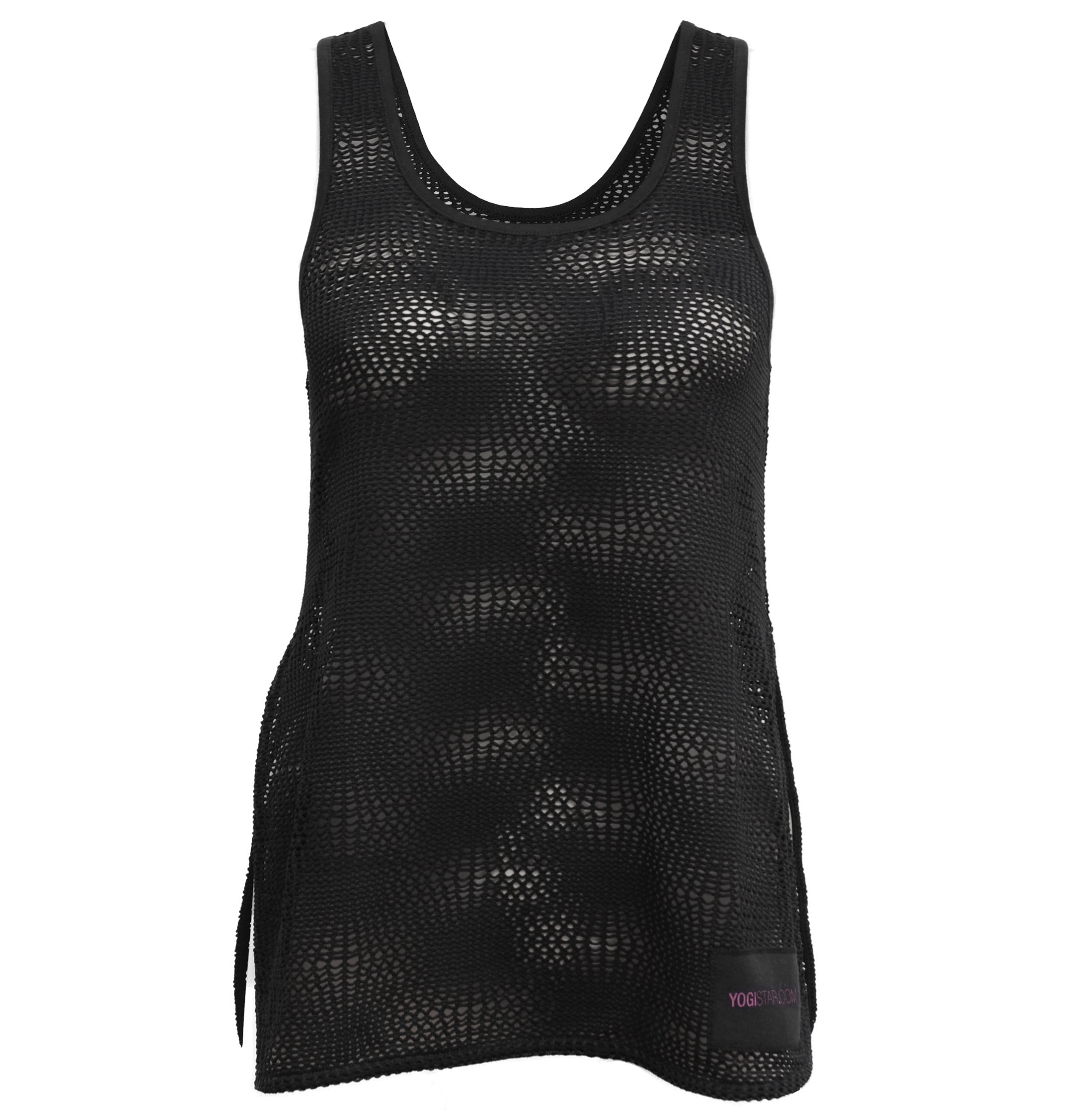 Yoga-Mesh-Top "Roma" - black | YOGISHOP